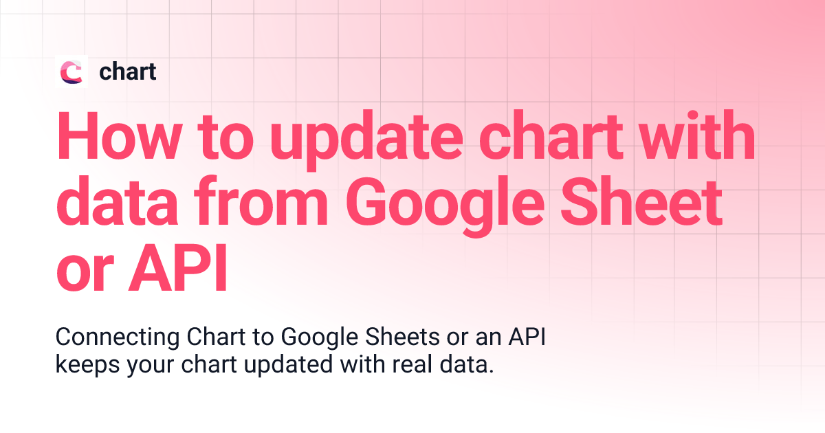 How to update chart with data from Google Sheet or API | chart
